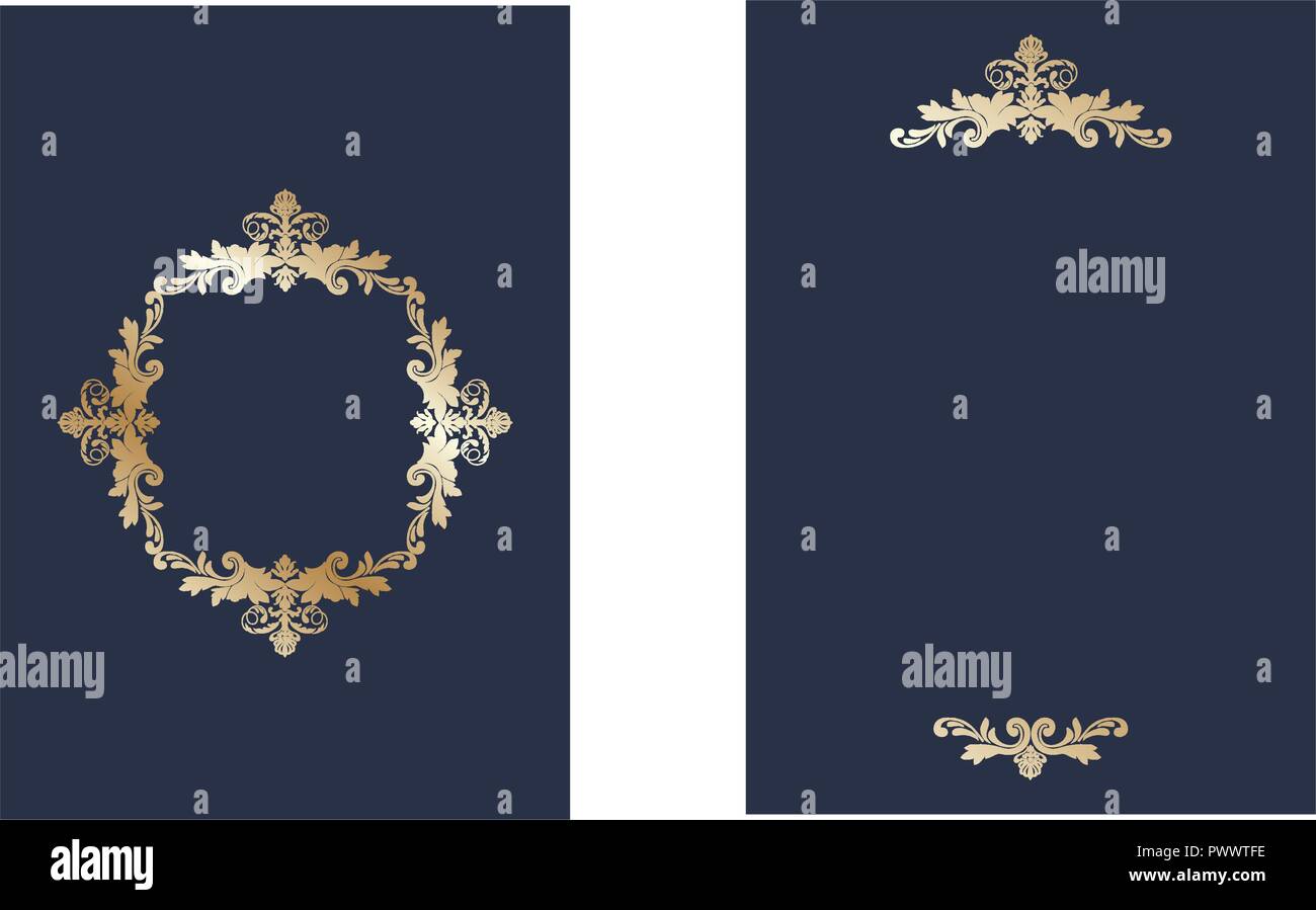 luxury gold invitation frames Stock Vector Image & Art - Alamy
