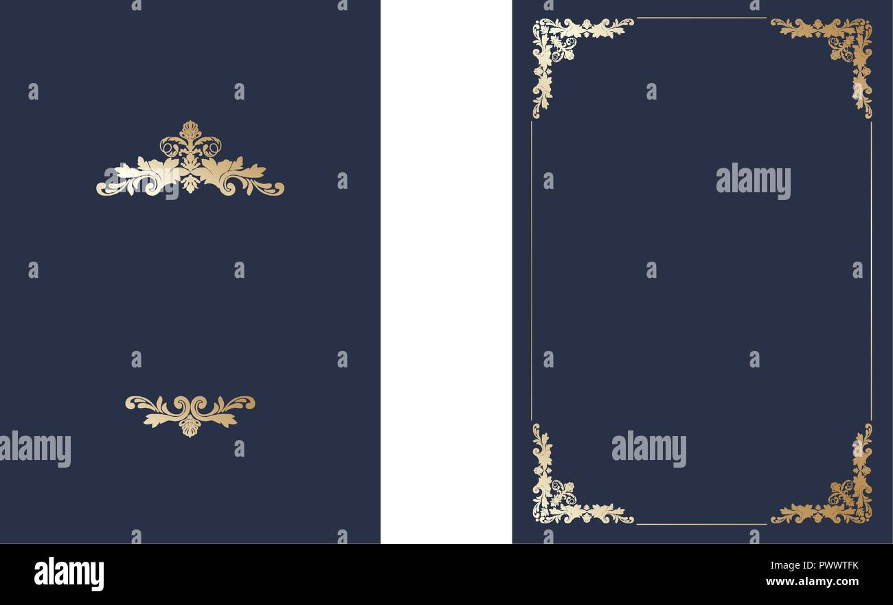luxury gold invitation frames Stock Vector Image & Art - Alamy