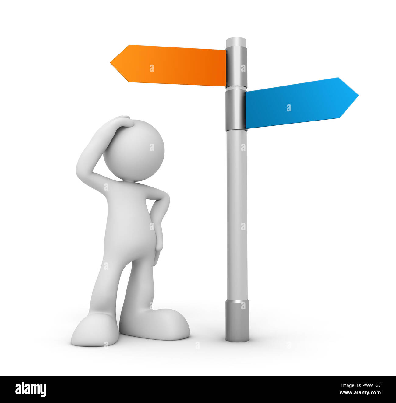 White arrow this way this direction choice choices street hi-res stock ...
