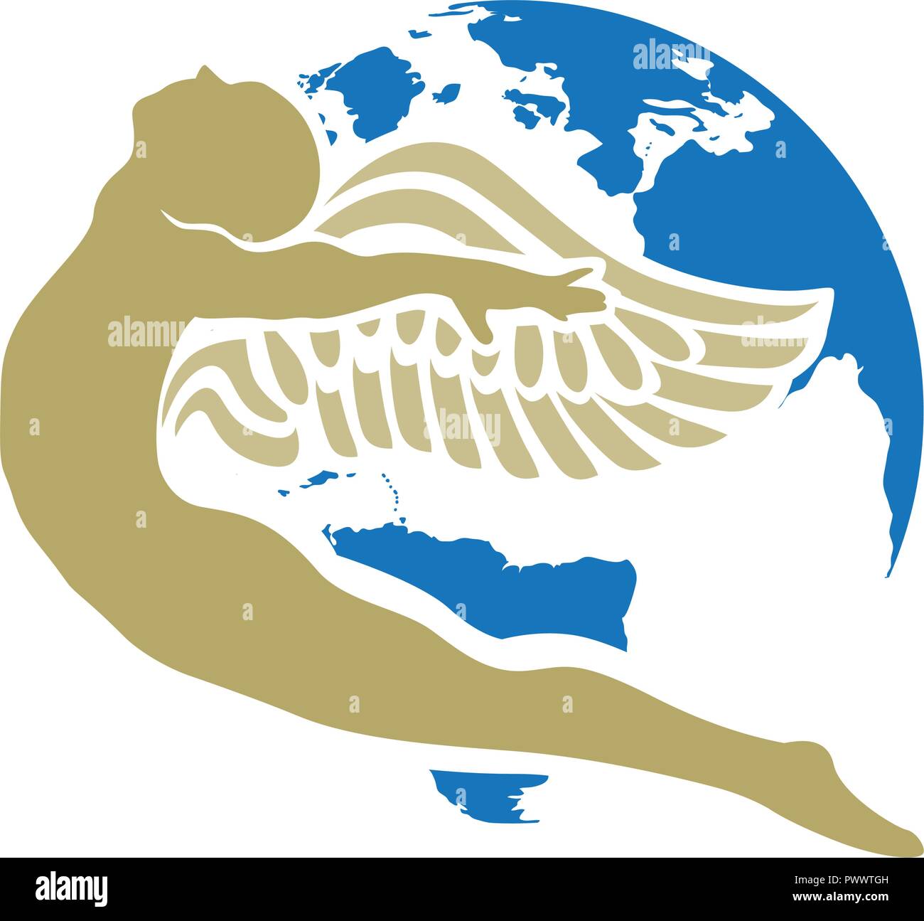 Happy new year angel Stock Vector Images - Alamy