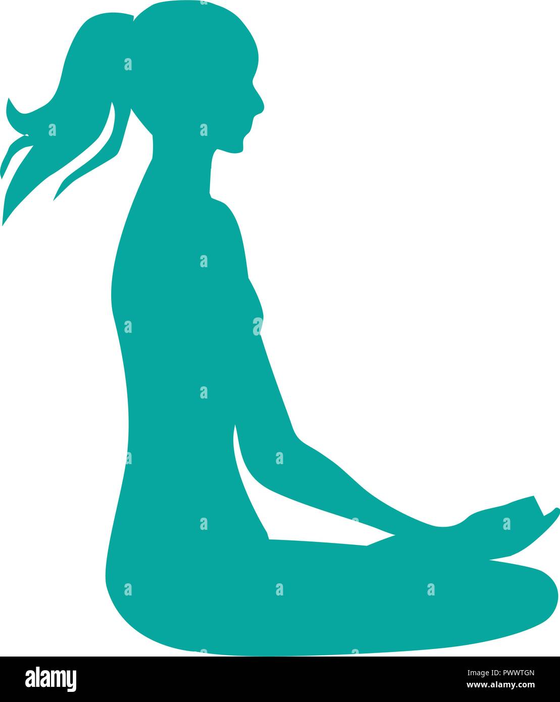 person in meditation pose, vector Stock Vector Image & Art - Alamy