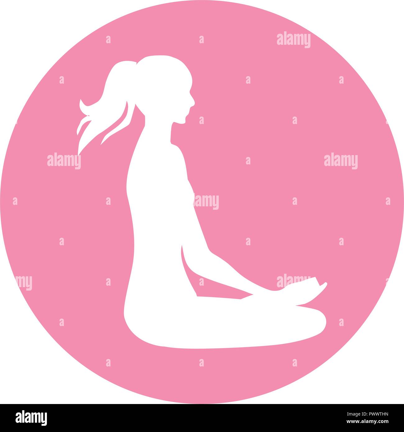person in meditation pose, vector Stock Vector Image & Art - Alamy