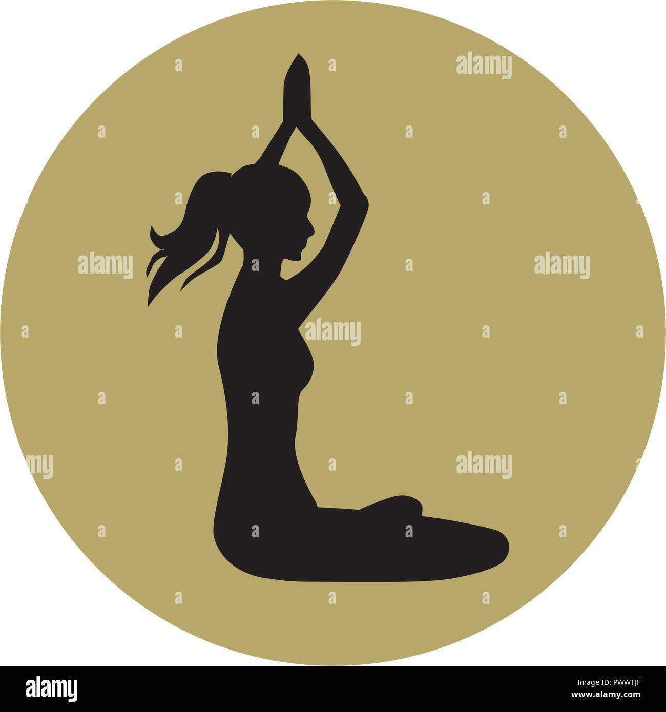 person in meditation pose, vector Stock Vector Image & Art - Alamy