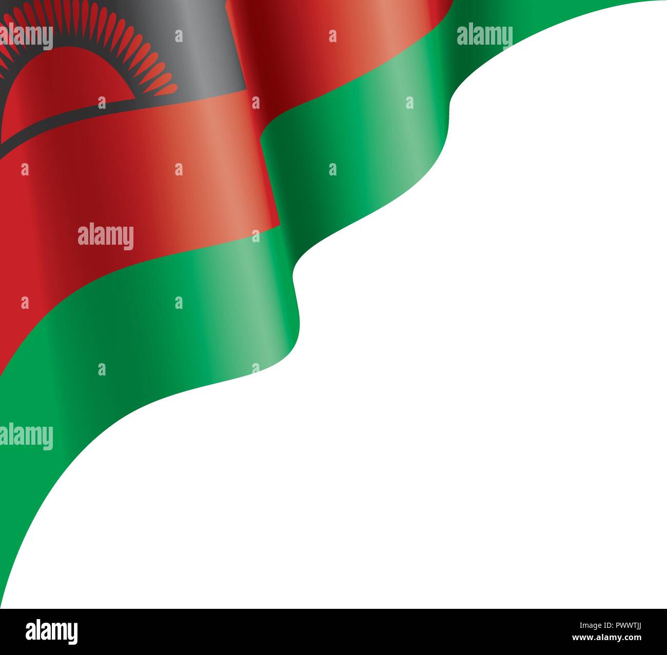 Malawi Flag Vector Illustration On A White Background Stock Vector