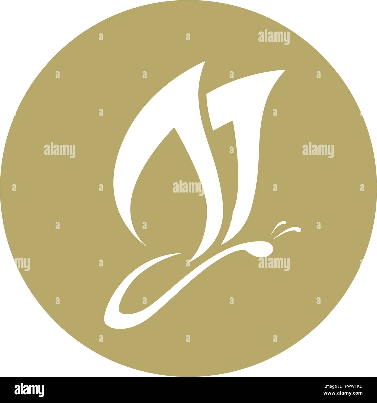 gold butterfly, logo icon Stock Vector Image & Art - Alamy