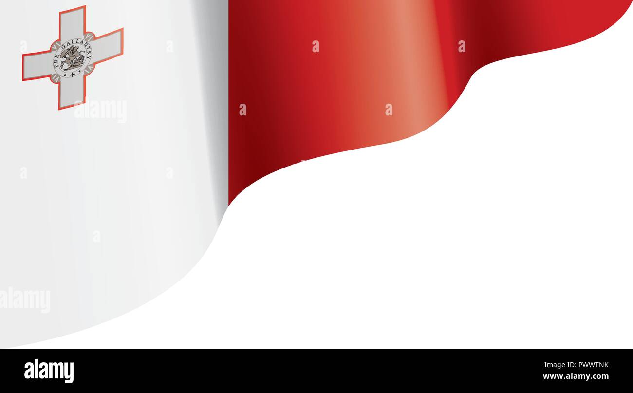 Malta flag, vector illustration on a white background Stock Vector ...