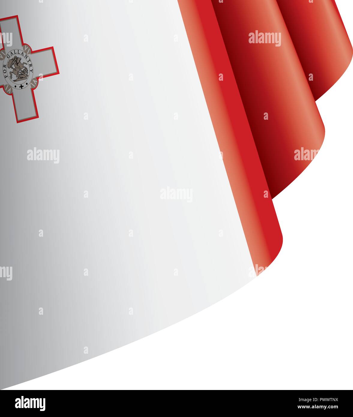 Malta flag, vector illustration on a white background Stock Vector ...