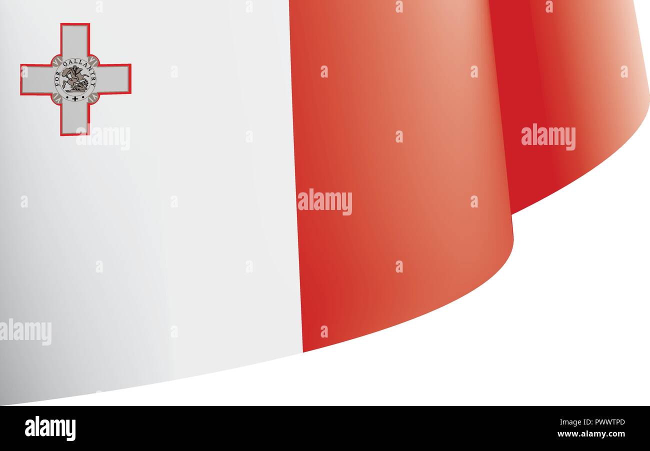 Malta flag, vector illustration on a white background Stock Vector ...