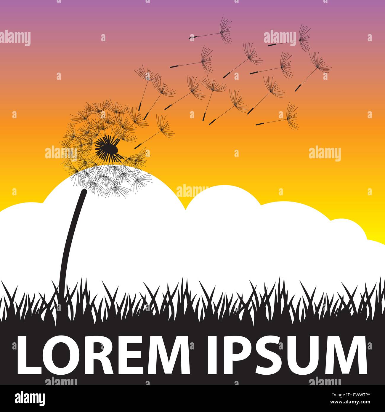 dandelion flower, vector Stock Vector Image & Art - Alamy