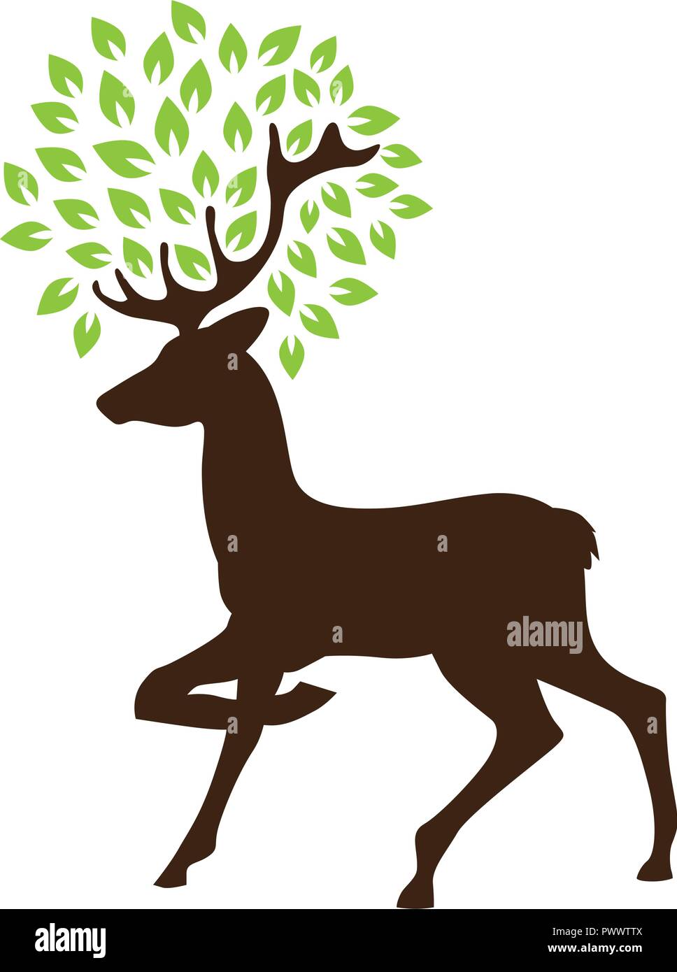 Forest landscape deer hunting Cut Out Stock Images & Pictures - Alamy