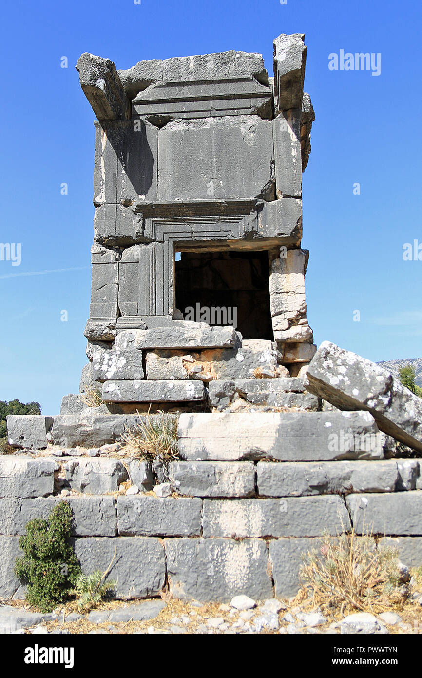 Sidyma Ancient City (Dodurga Village) in Lycia, Turkey. The site has ...