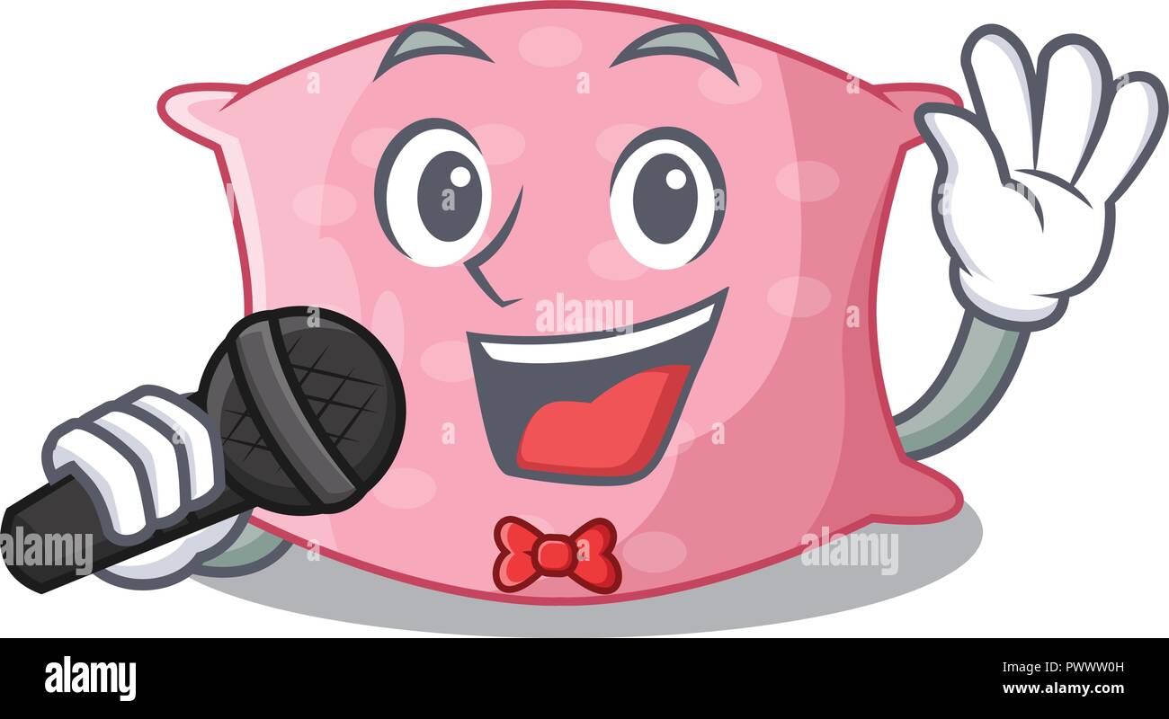 Singing cartoon cute pillow next to bed Stock Vector Image & Art - Alamy