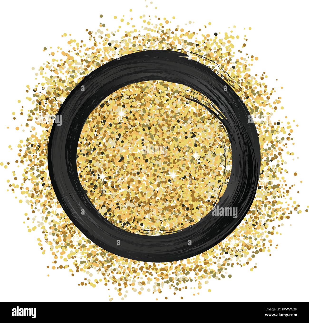 Gold paint circle hi-res stock photography and images - Alamy