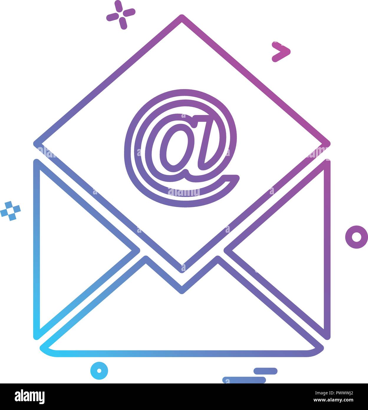 Email icon design vector Stock Vector Image & Art - Alamy
