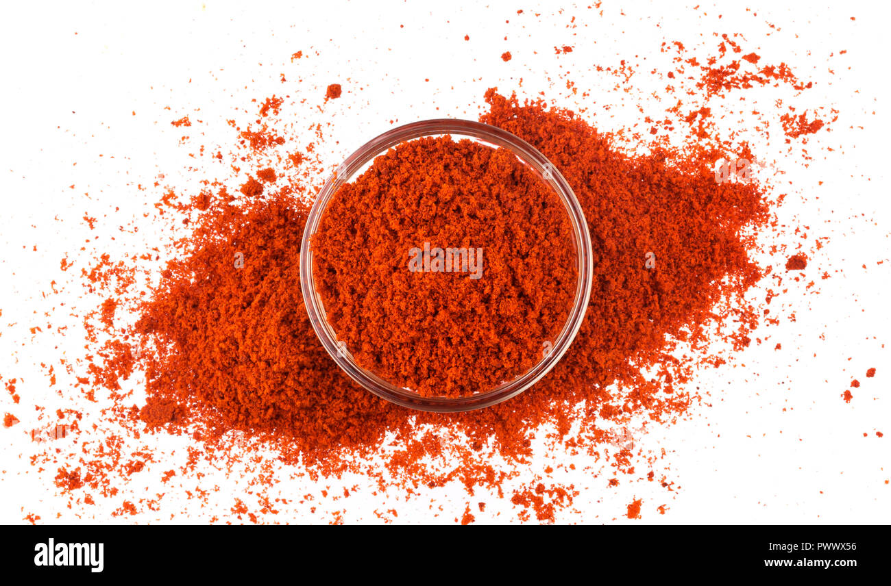 Chilli isolated top view hi-res stock photography and images - Alamy