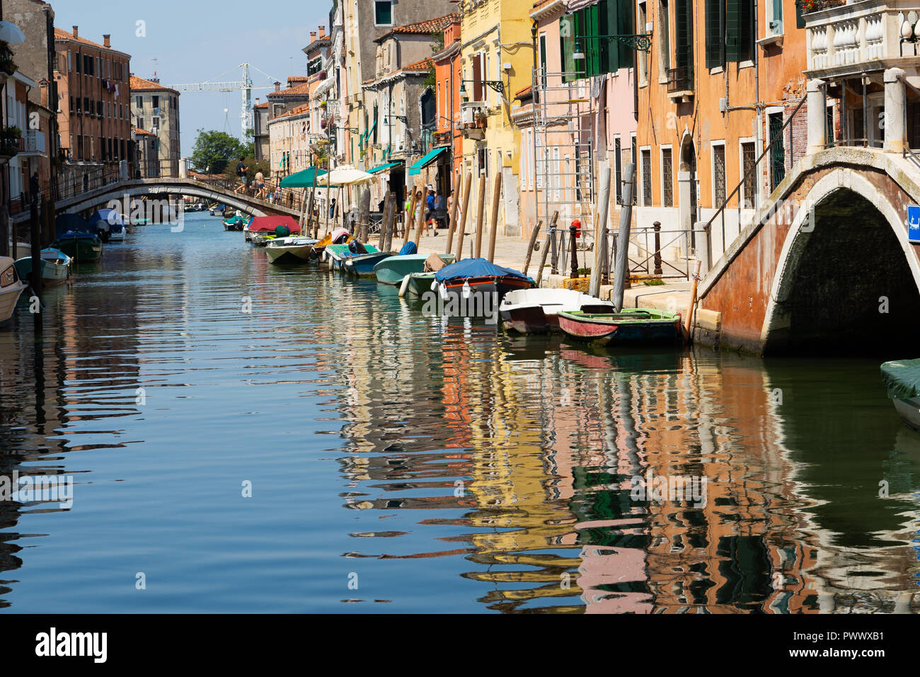 Touristic photos os the canals water and ancient buildings of Venice ...