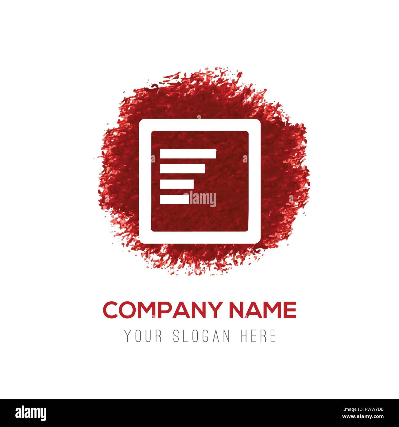 Computer Files Icons - Red WaterColor Circle Splash Stock Vector Image & Art - Alamy