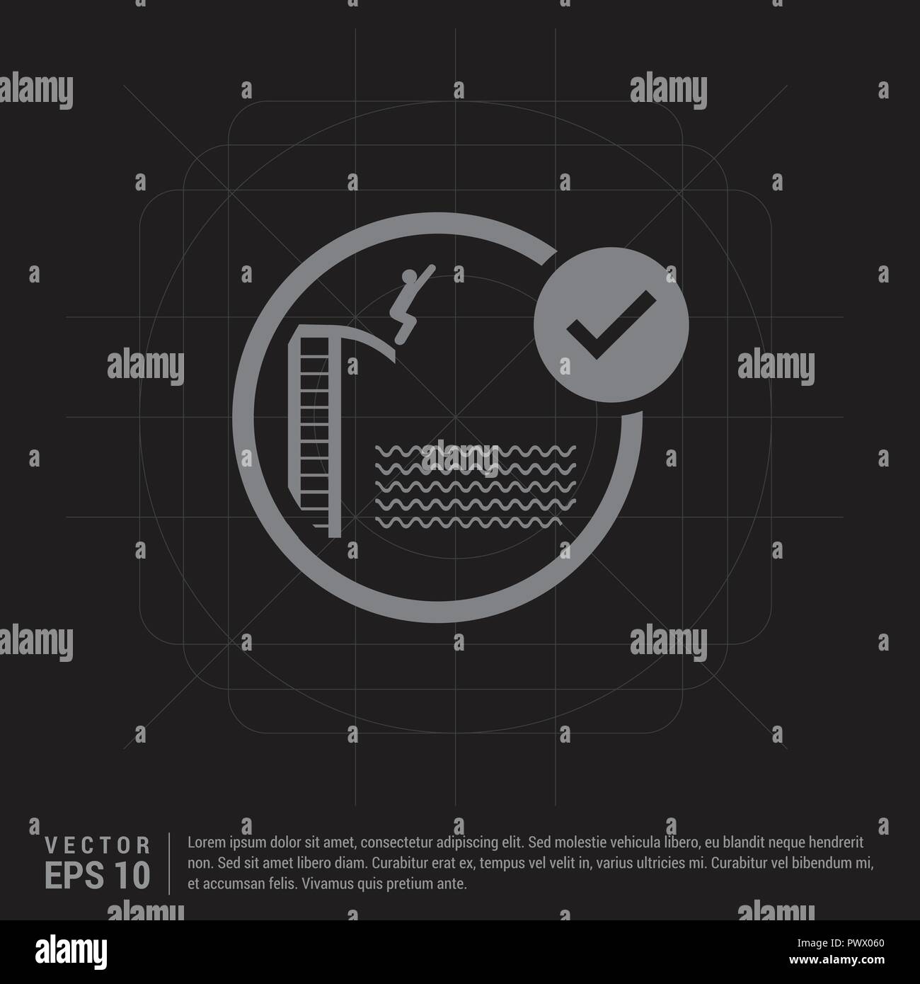 Jumping in pool Stock Vector Images - Alamy