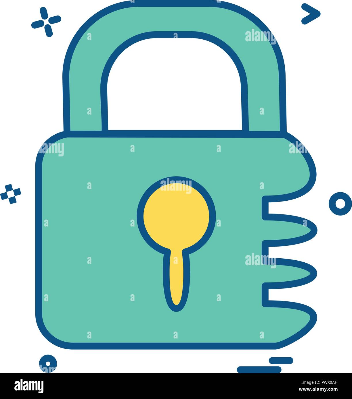 Lock icon design vector Stock Vector Image & Art - Alamy