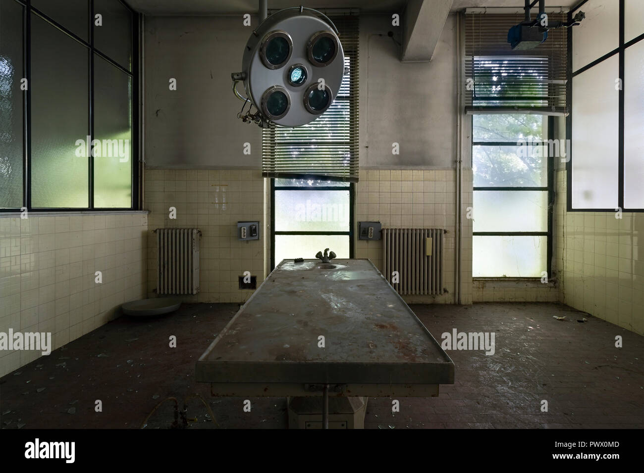 Interior view of an abandoned animal testing facility in Italy Stock ...