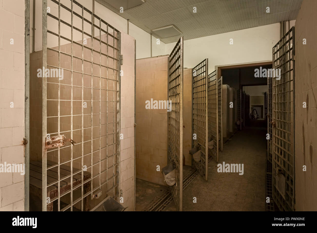 Interior view of an abandoned animal testing facility in Italy Stock ...