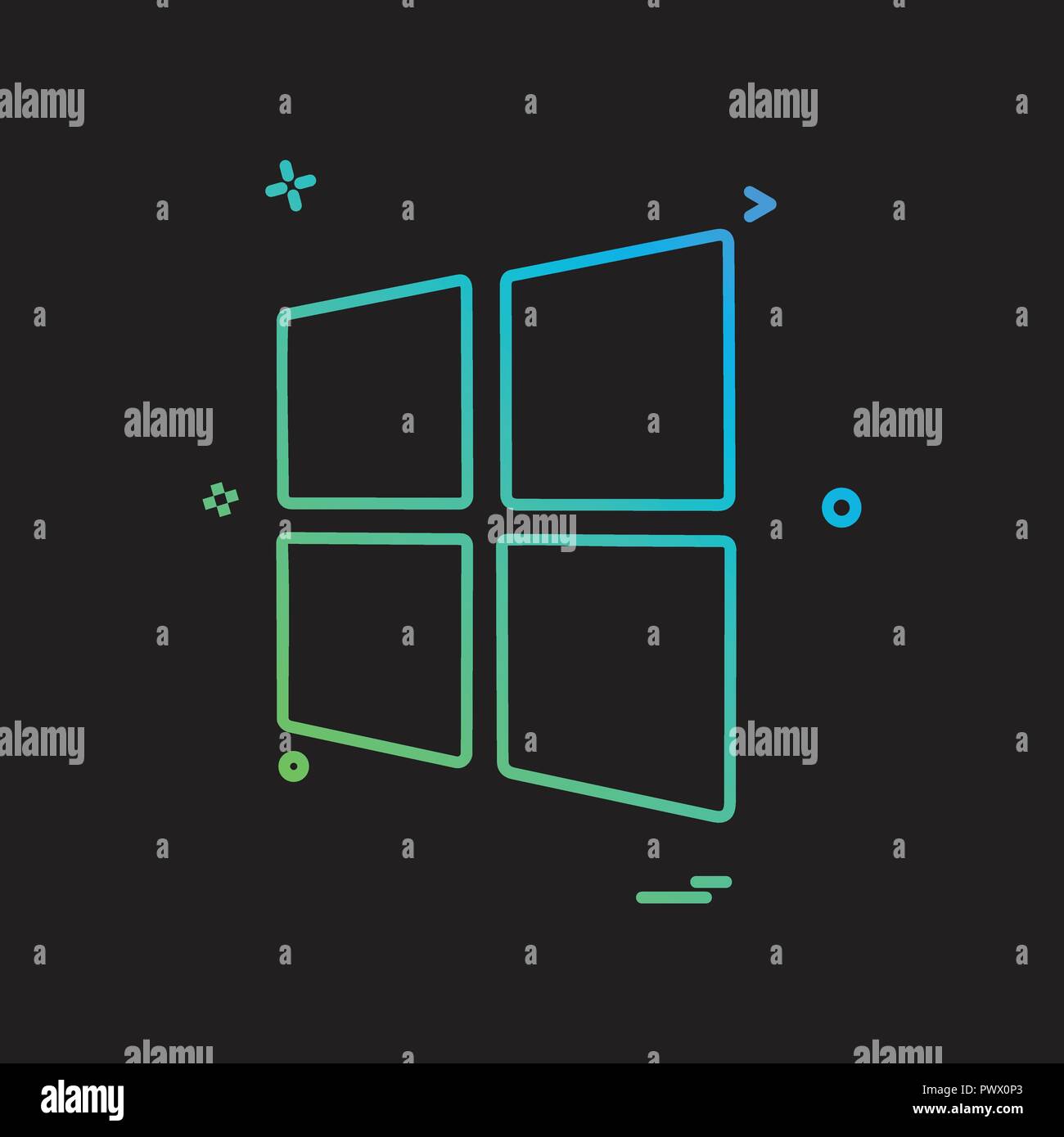 Windows icon design vector Stock Vector Image & Art - Alamy