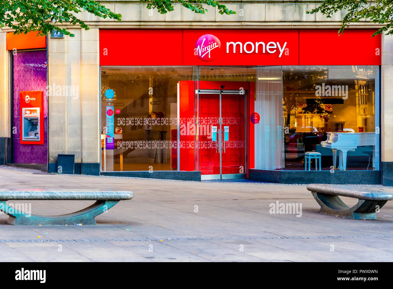 Virgin money store front at Sheffield City Centre Stock Photo - Alamy