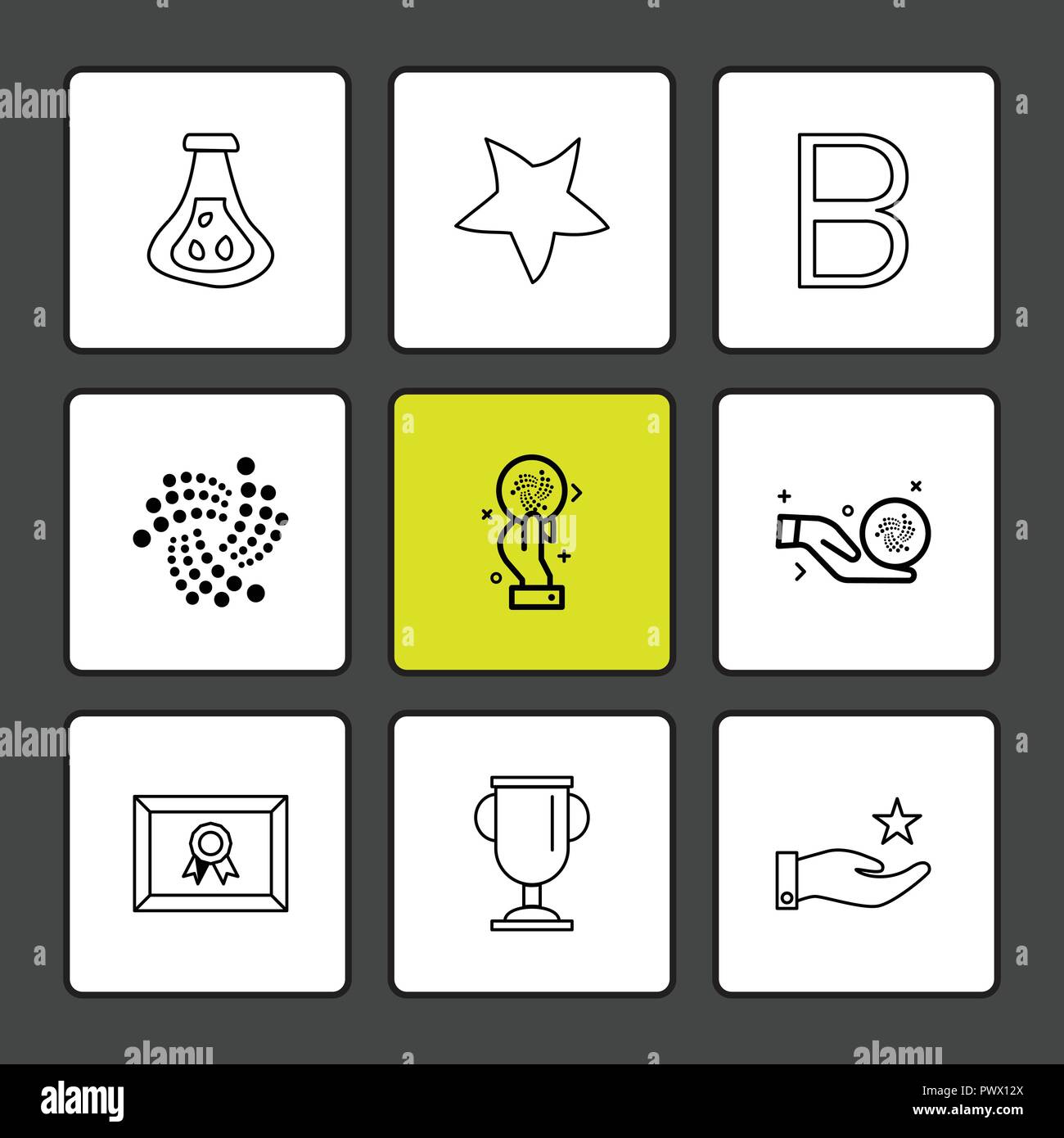 beaker , star , B , coin , crypto , currency , money , certificate ...