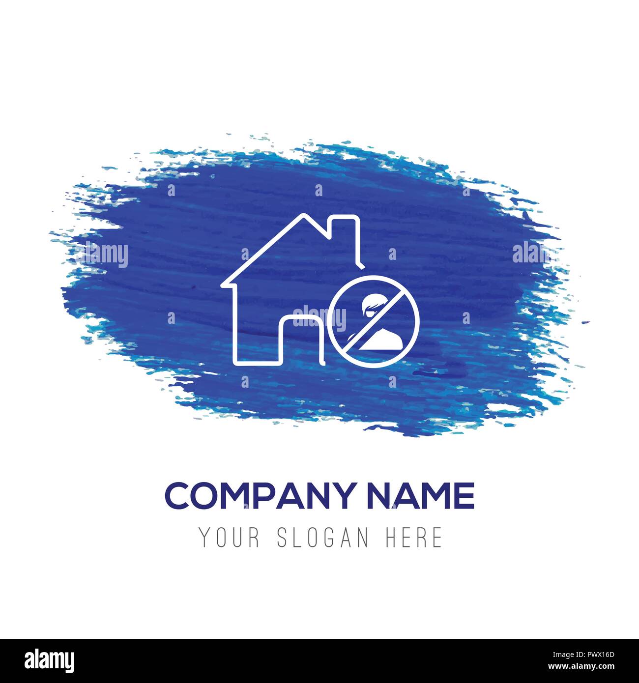 Do not enter icon - Blue watercolor background Stock Vector Image & Art ...
