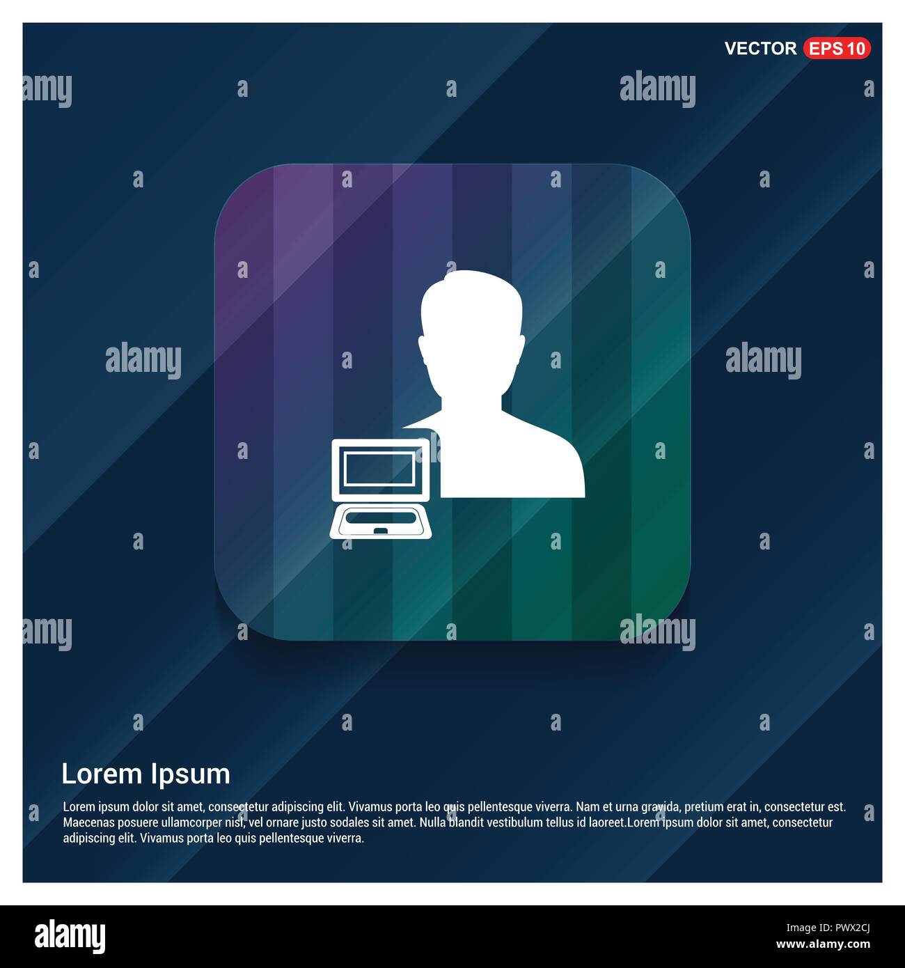 Computer User Icon - Free vector icon Stock Vector Image & Art - Alamy