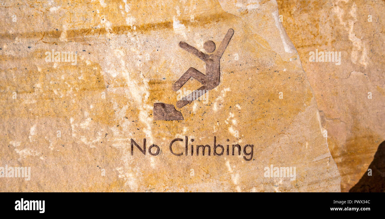 No Climbing Sign High Resolution Stock Photography and Images - Alamy