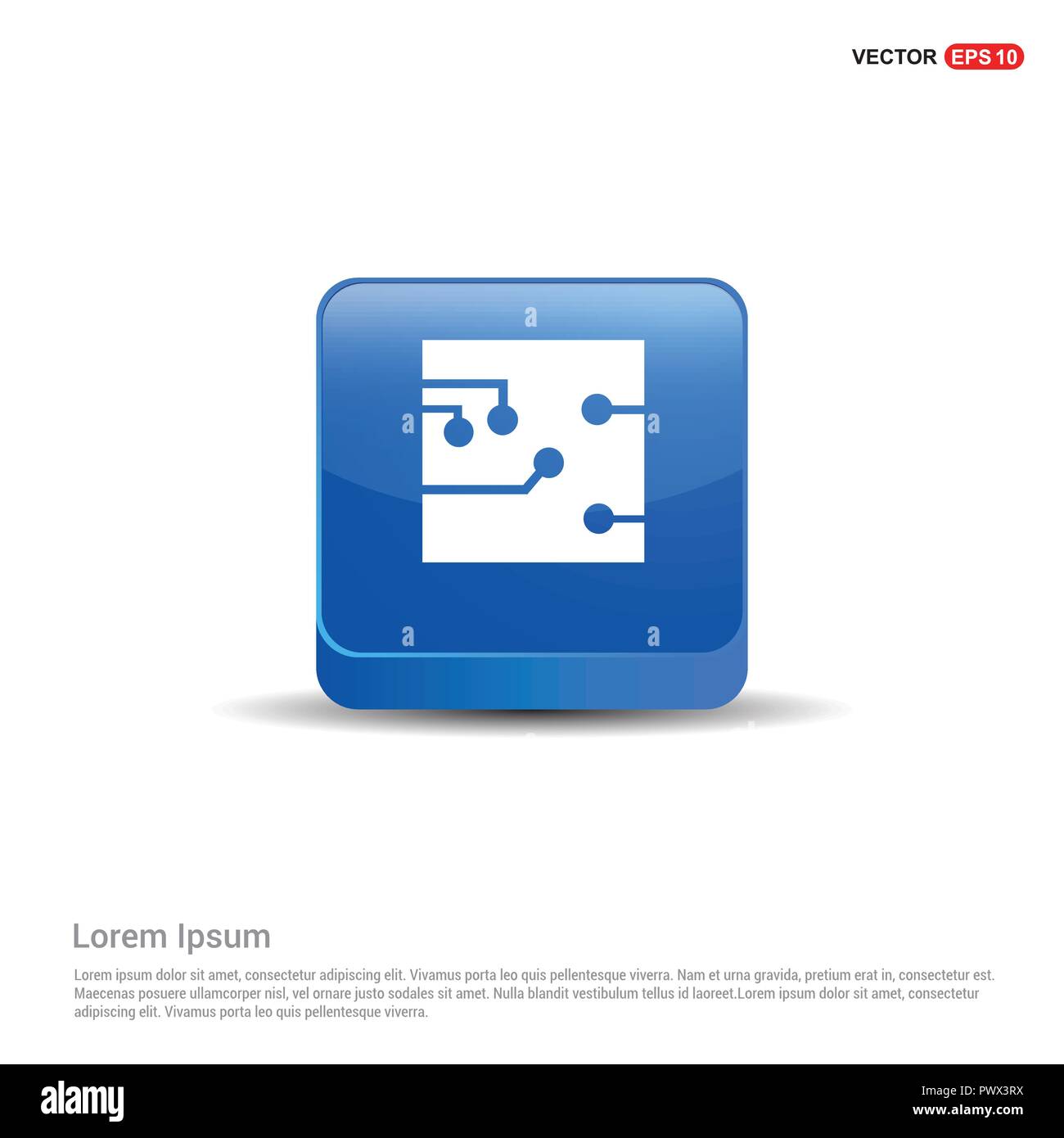 Network icon - 3d Blue Button Stock Vector Image & Art - Alamy