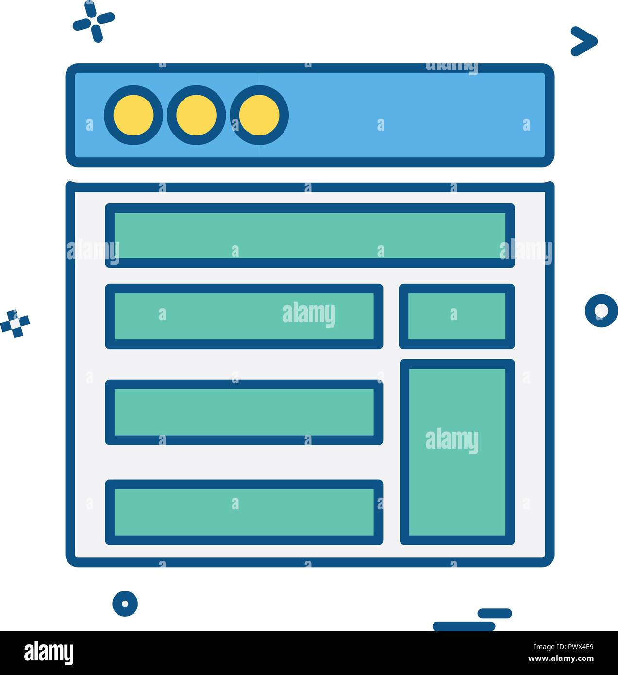 Web layouts icon design vector Stock Vector Image & Art - Alamy