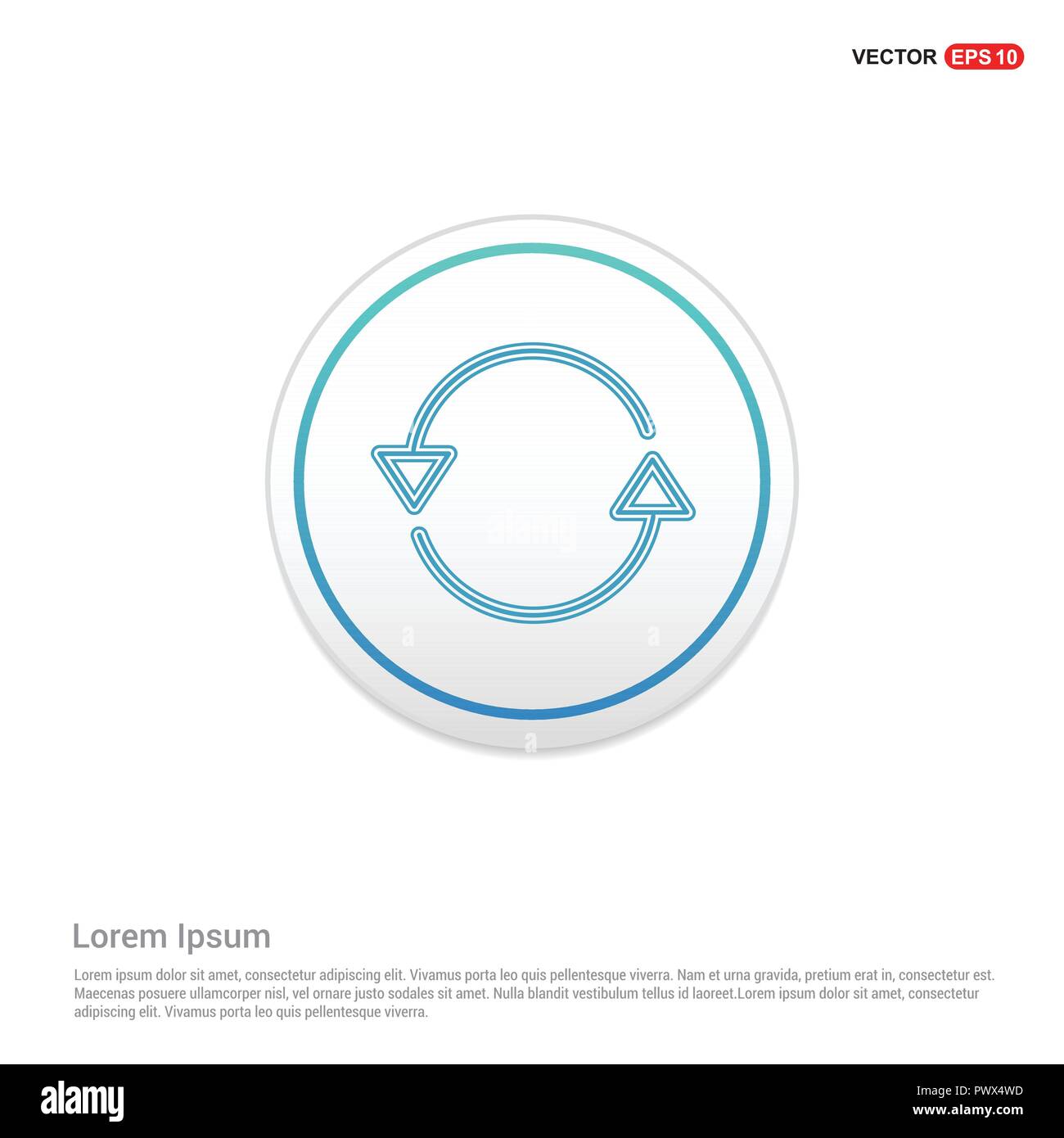 Reload icon - white circle button Stock Vector Image & Art - Alamy