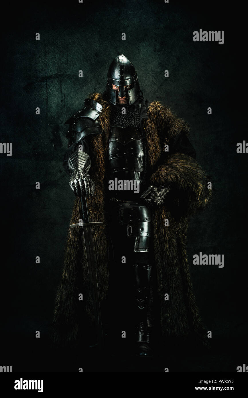 Portrait of a King in Armor Stock Photo - Alamy