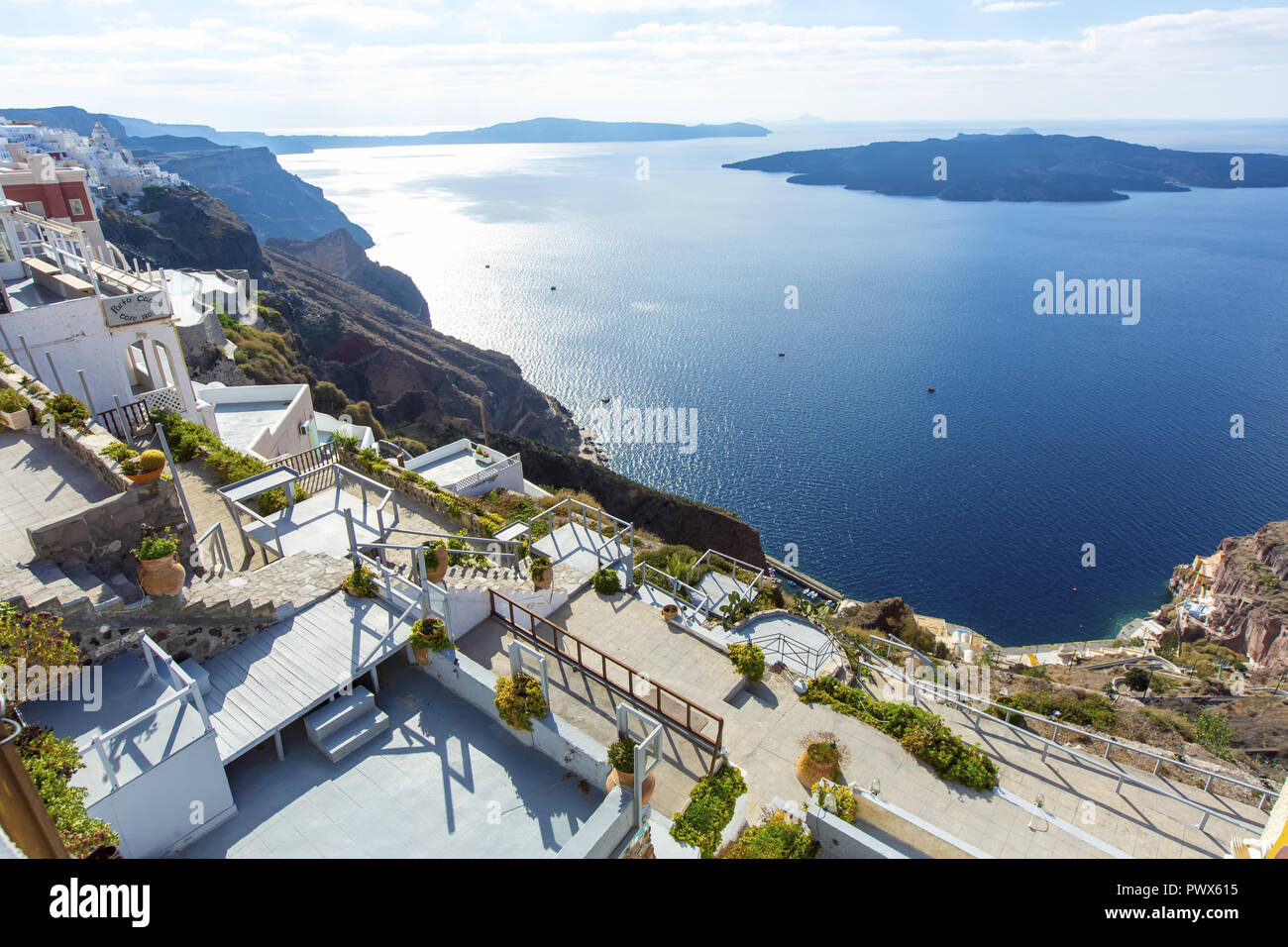 bird view of Santorini Stock Photo - Alamy