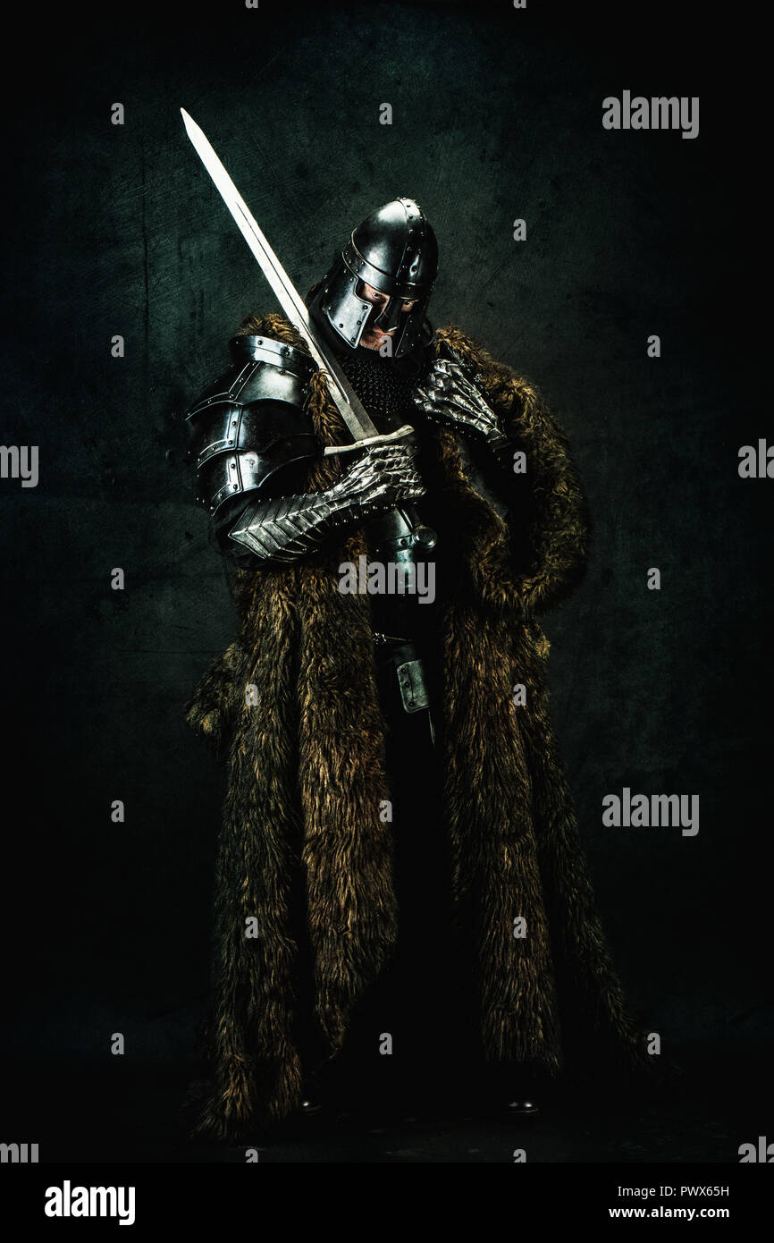 Portrait of a King in Armor Stock Photo - Alamy