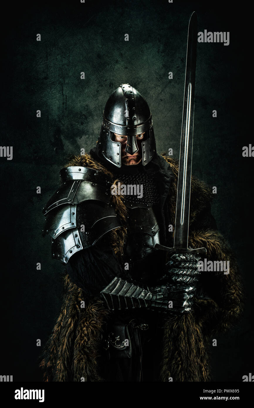 Portrait of a King in Armor Stock Photo - Alamy