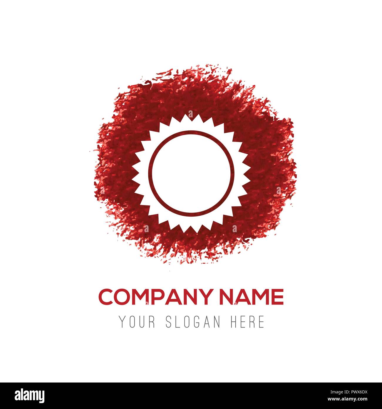 Sun Icon - Red WaterColor Circle Splash Stock Vector Image & Art - Alamy