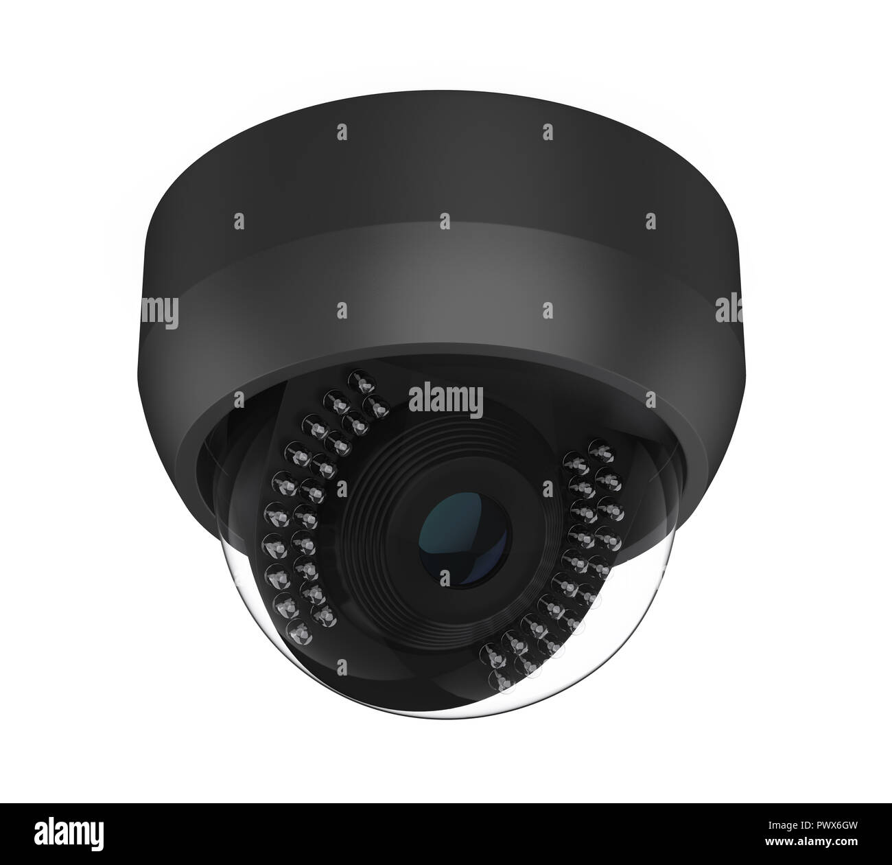 Dome CCTV Security Camera Isolated Stock Photo - Alamy
