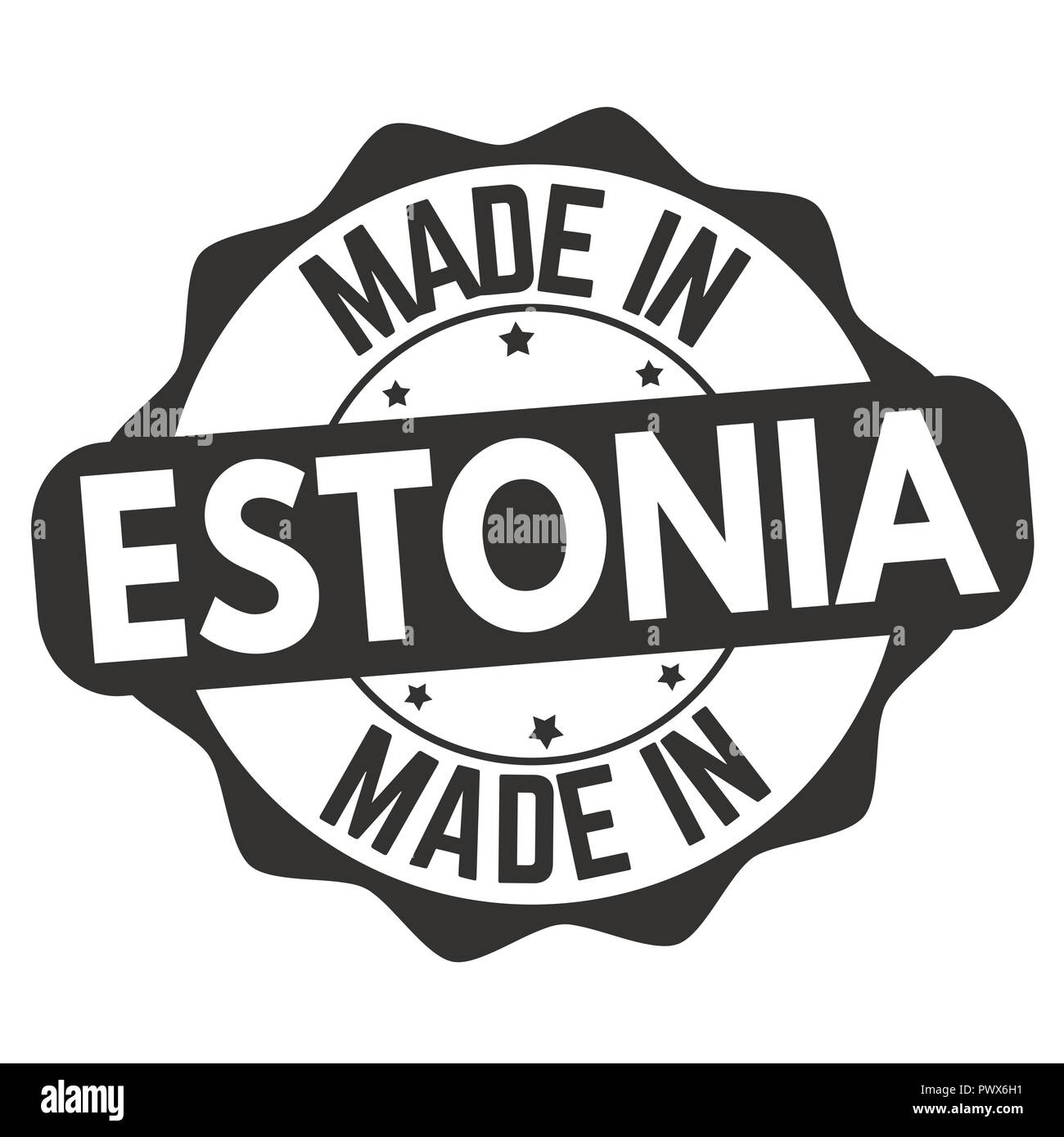 Made in Estonia sign or stamp on white background, vector illustration ...