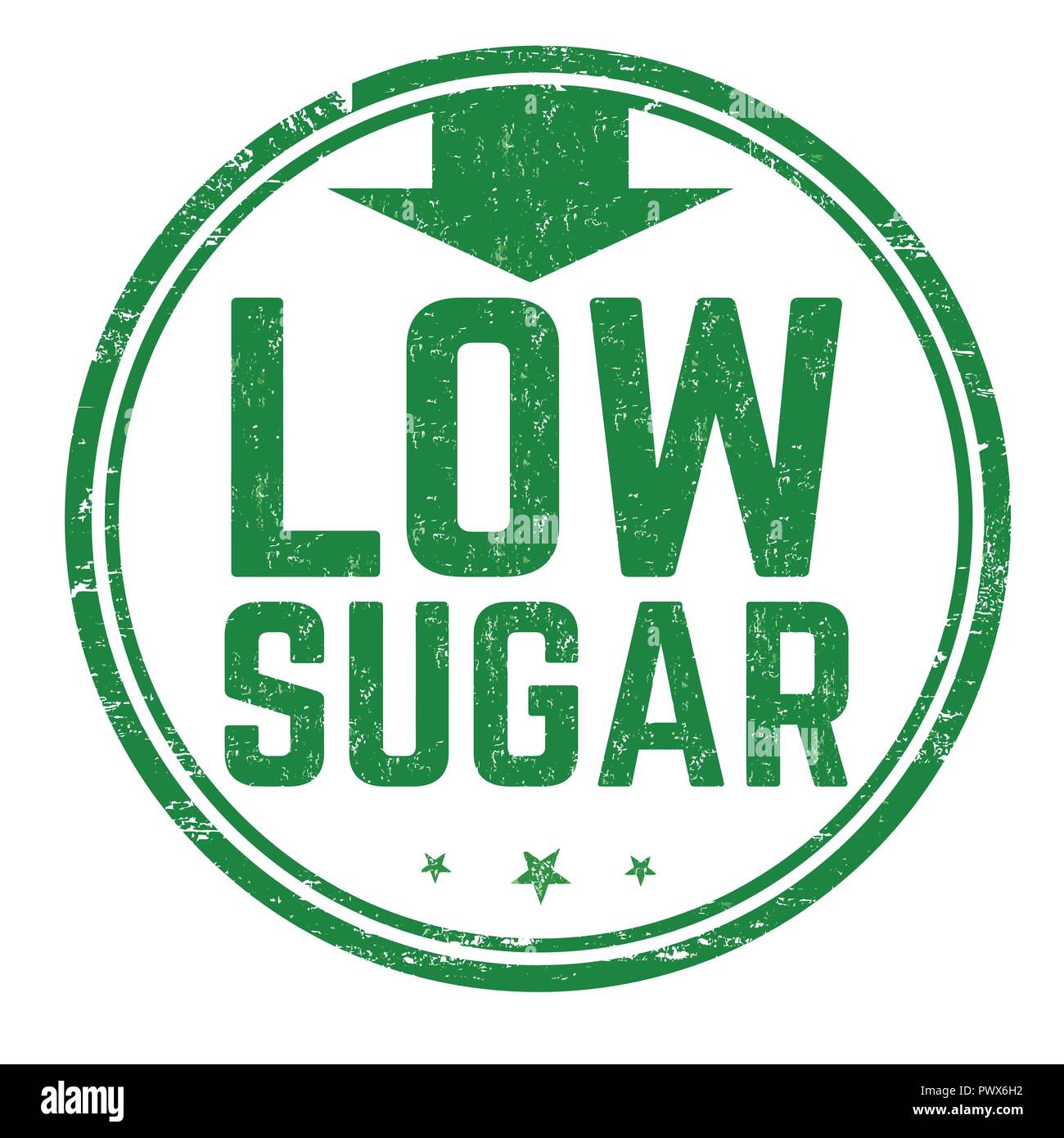 Low sugar sign or stamp on white background, vector illustration Stock ...