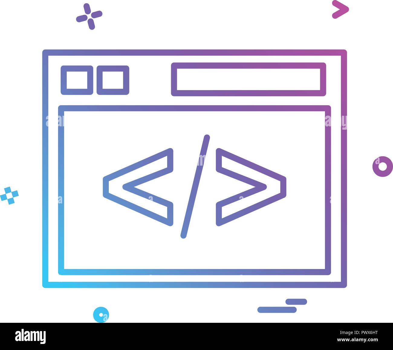 Coding icon design vector Stock Vector Image & Art - Alamy