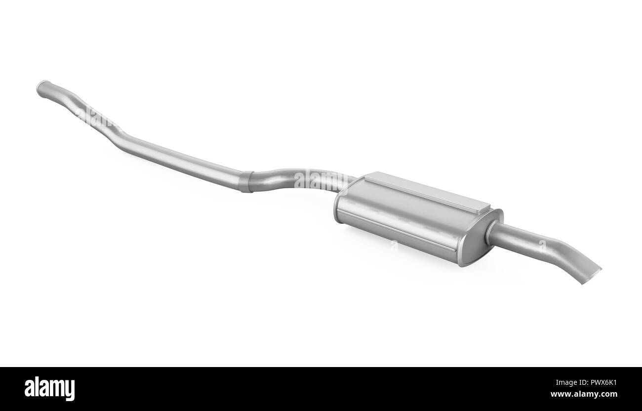 Car Exhaust Pipe Isolated Stock Photo - Alamy