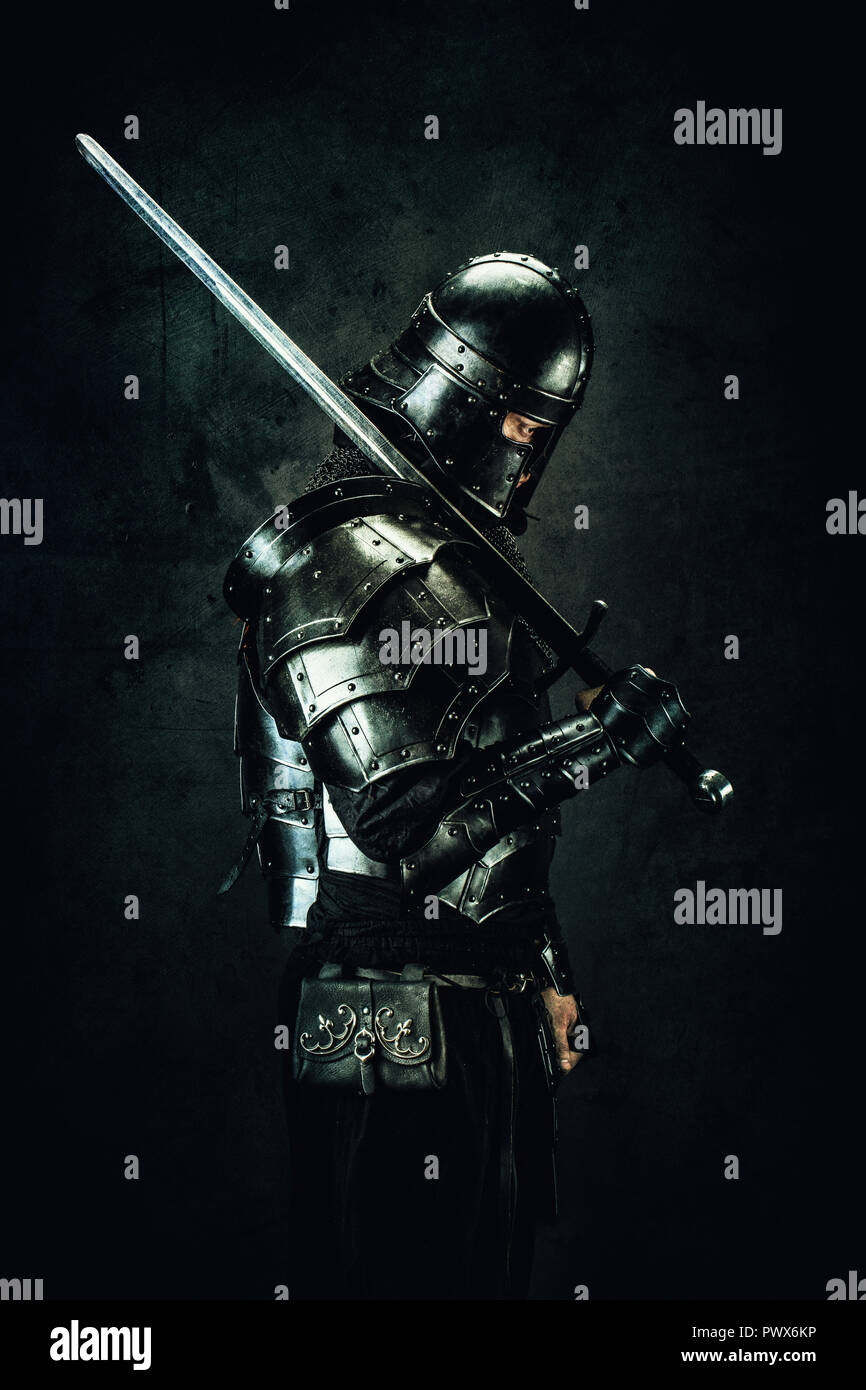 Portrait of a King in Armor Stock Photo - Alamy