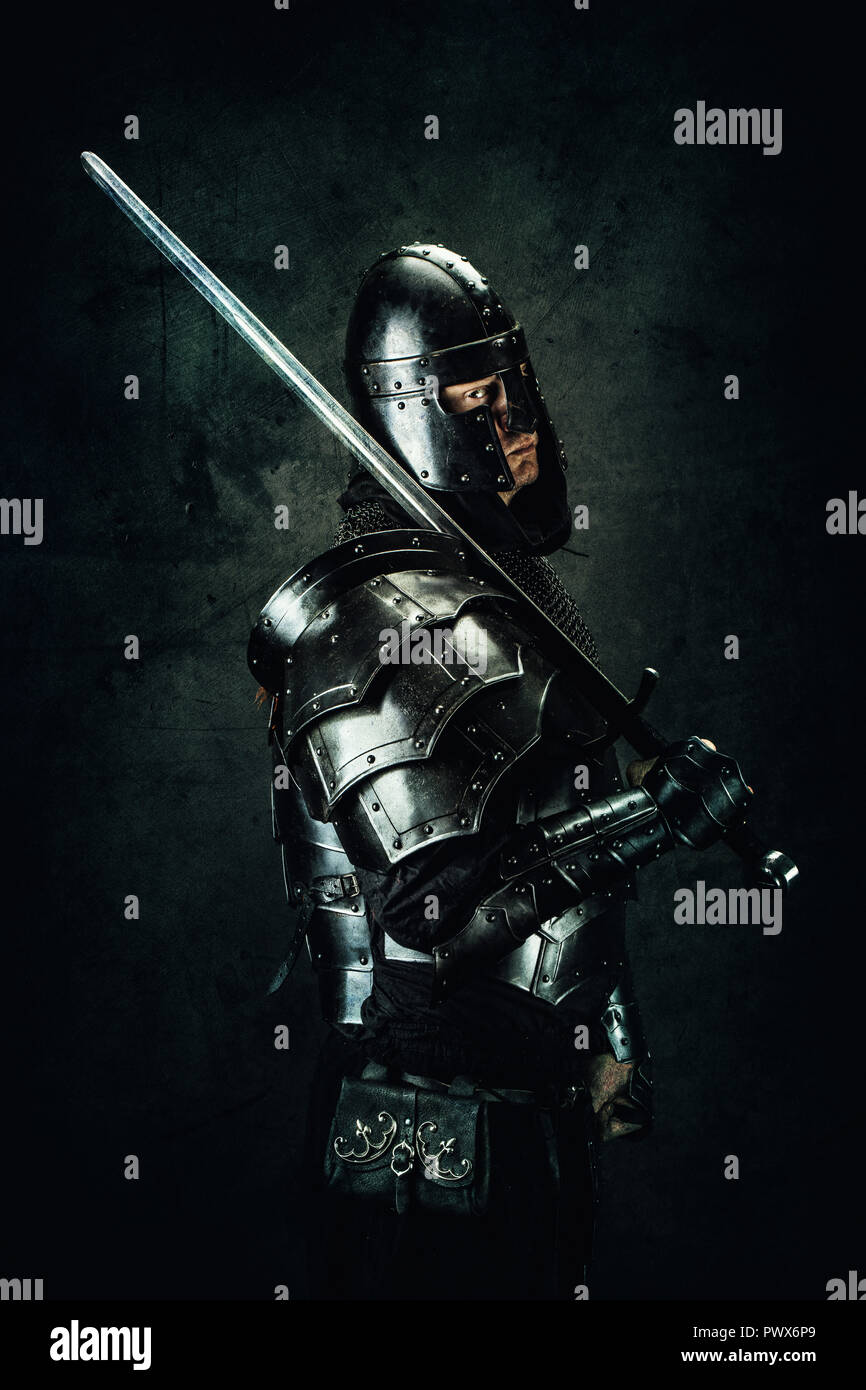 Portrait of a King in Armor Stock Photo - Alamy