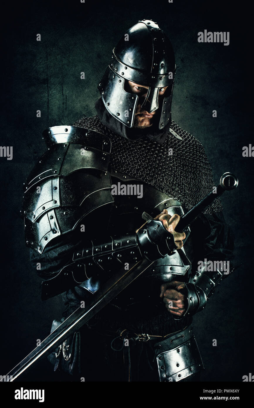 Portrait of a King in Armor Stock Photo - Alamy