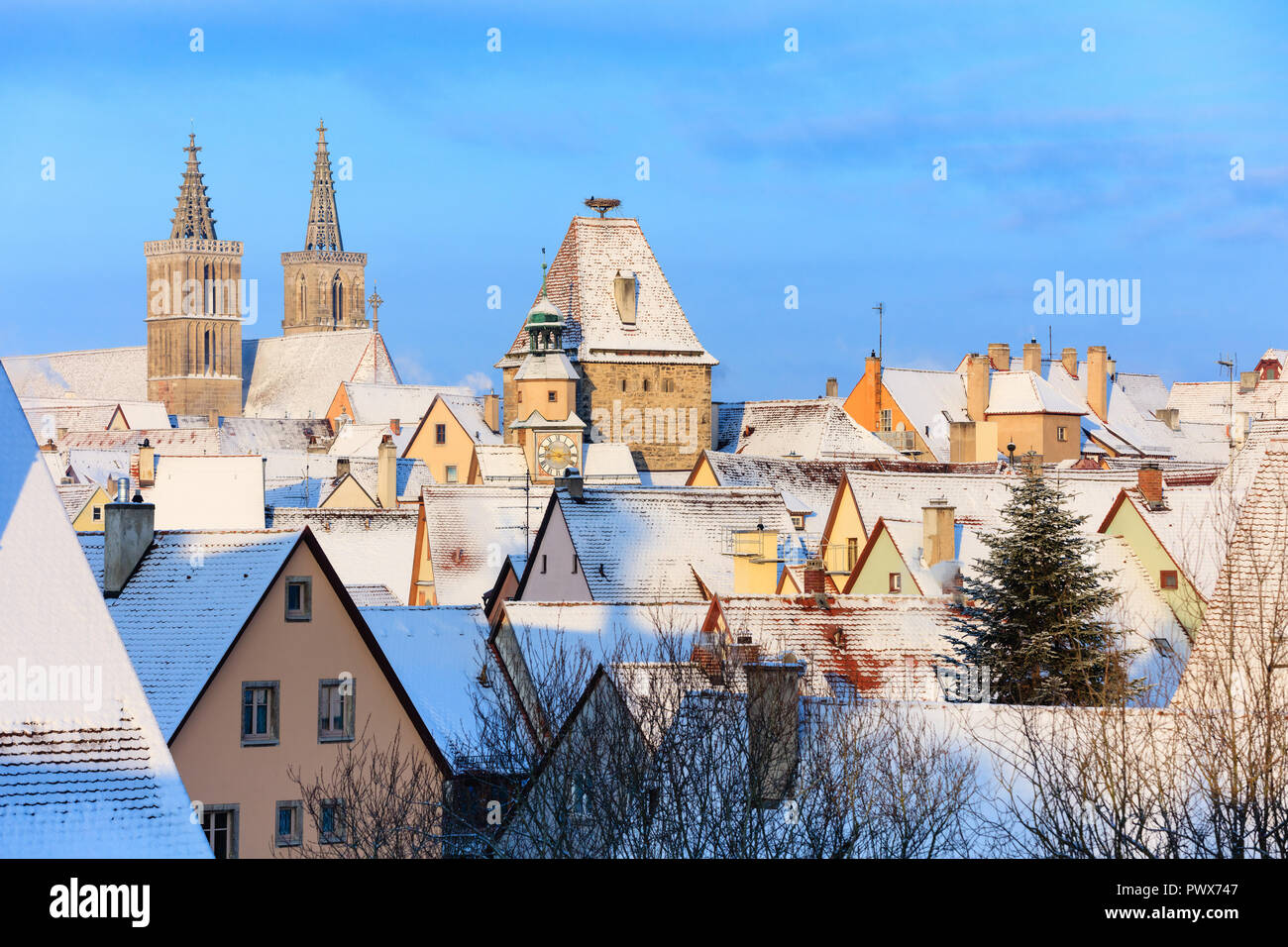 Medieval old Rothenburg ob der Tauber Stock Photo - Alamy