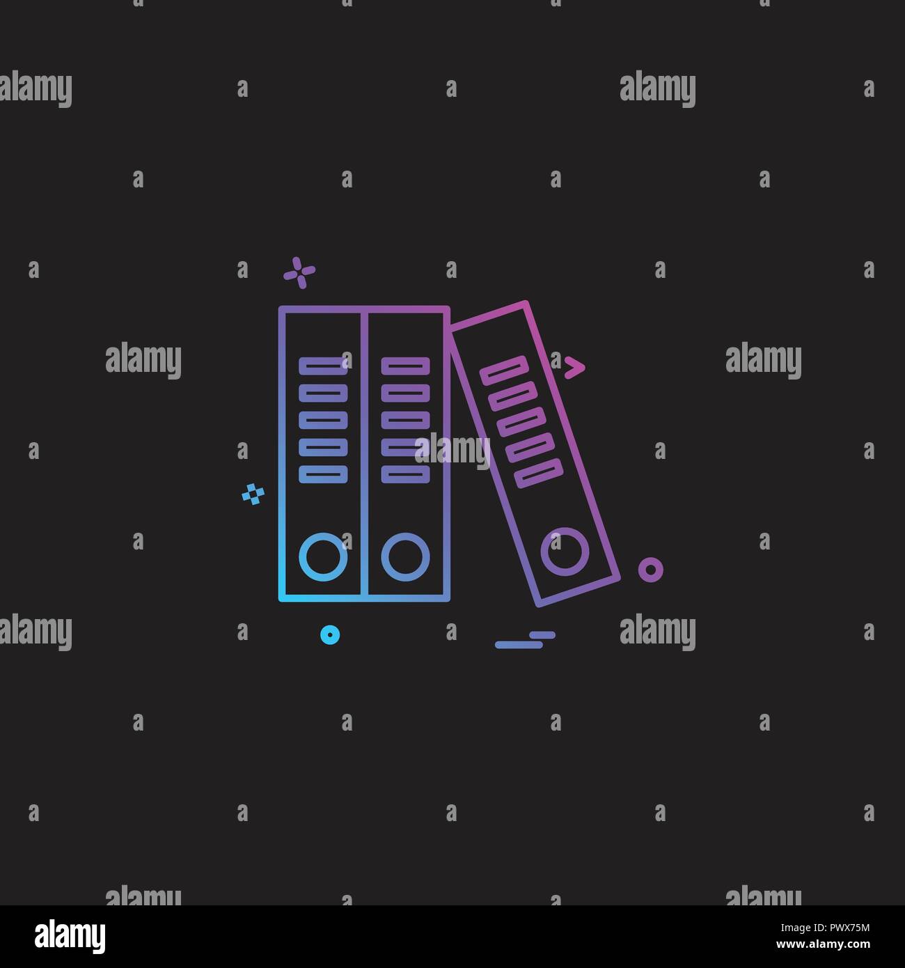 Files icon design vector Stock Vector Image & Art - Alamy