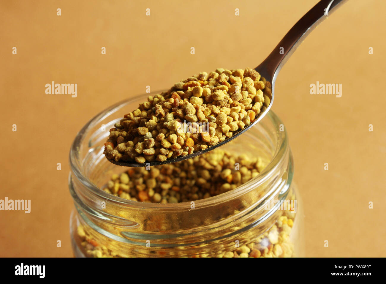Raw Organic Yellow Bee Pollen Stock Photo - Alamy